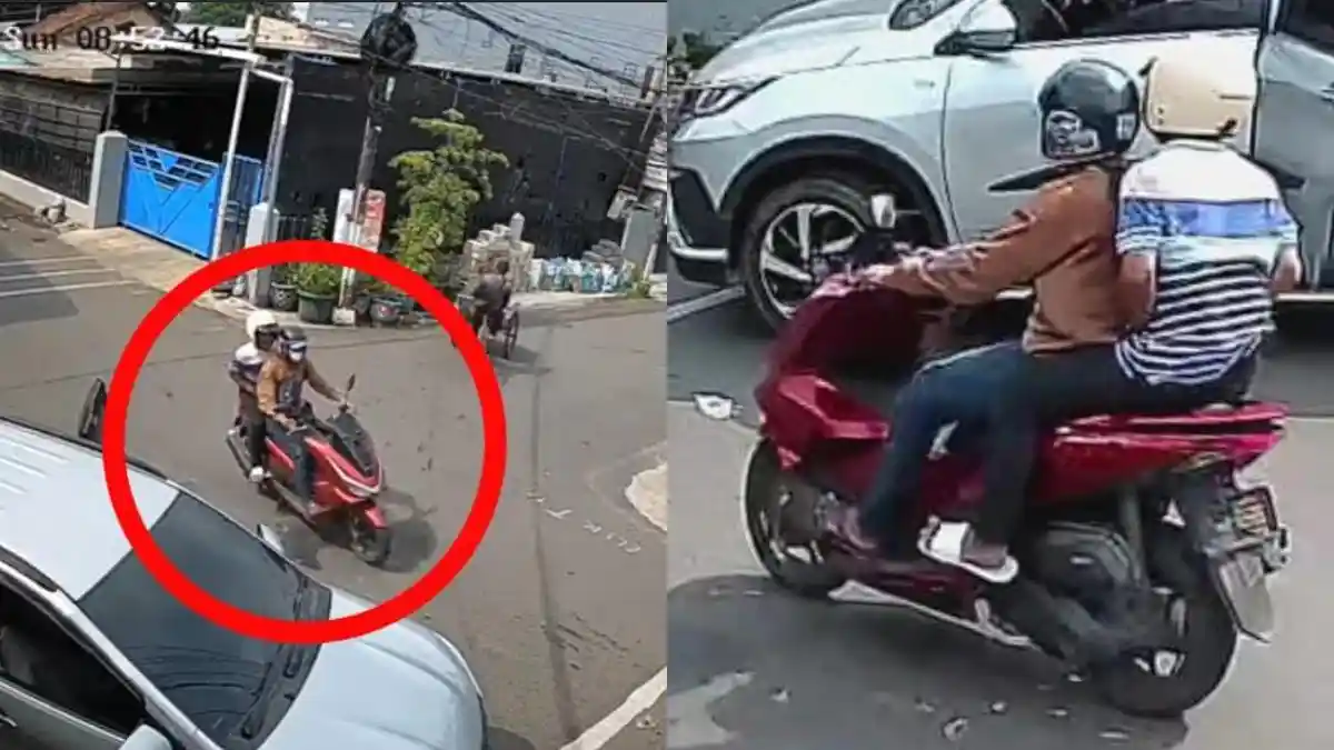 Kronologi Jambret PCX Merah di Surabaya Terungkap, Aksi Terekam CCTV ...