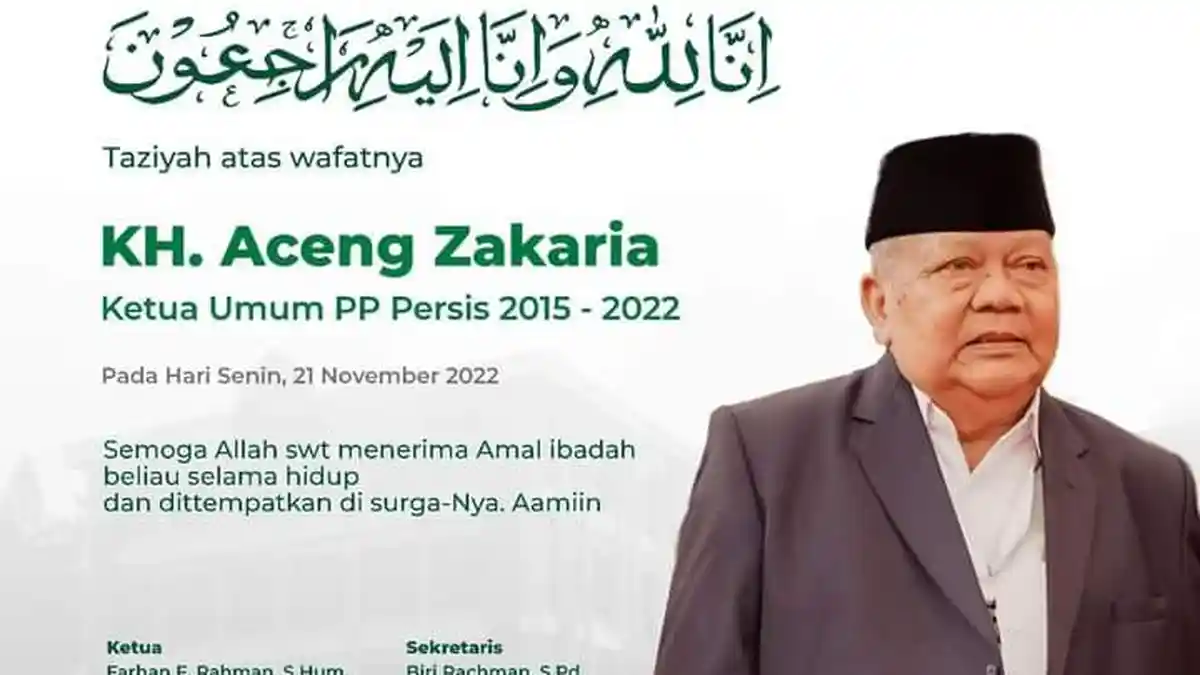 SOSOK KH Aceng Zakaria, Ketum Persis yang Meninggal Dunia Dikenal Ulama ...