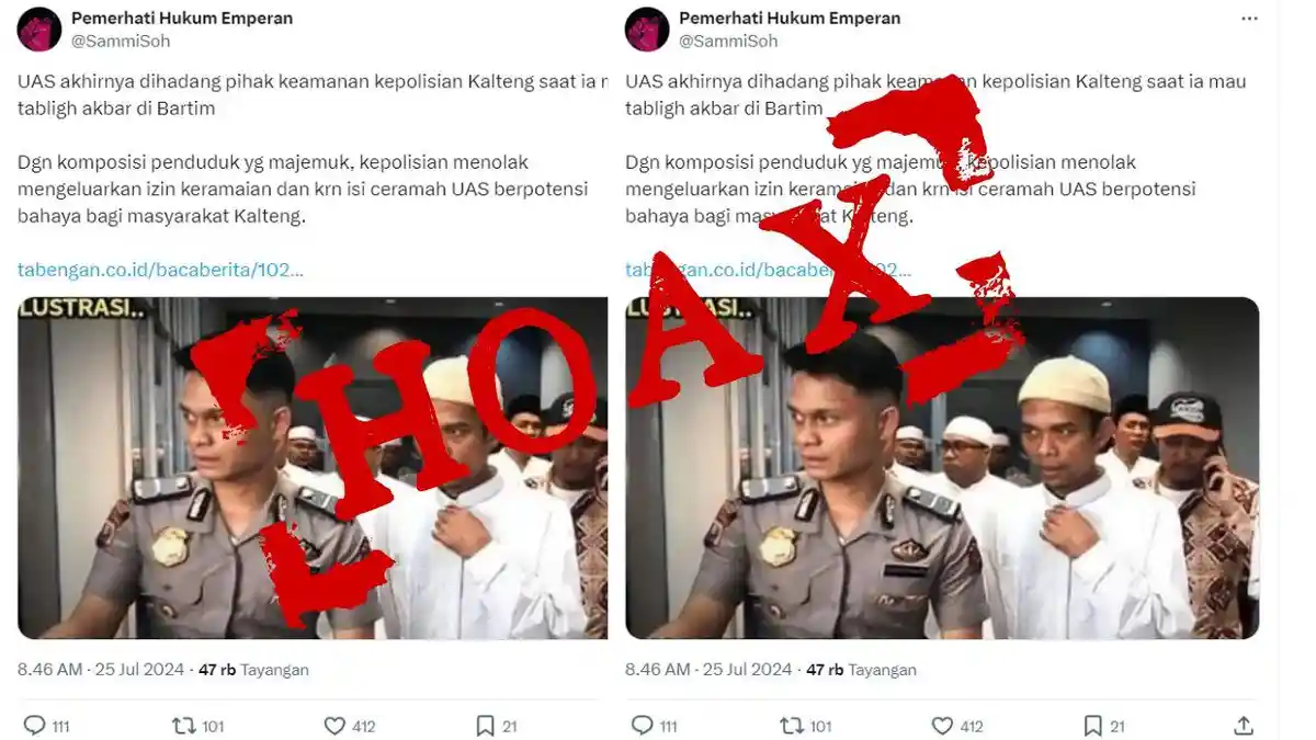 Viral Ustadz Abdul Somad Dicekal Polisi Saat Tabligh Akbar di Barito ...