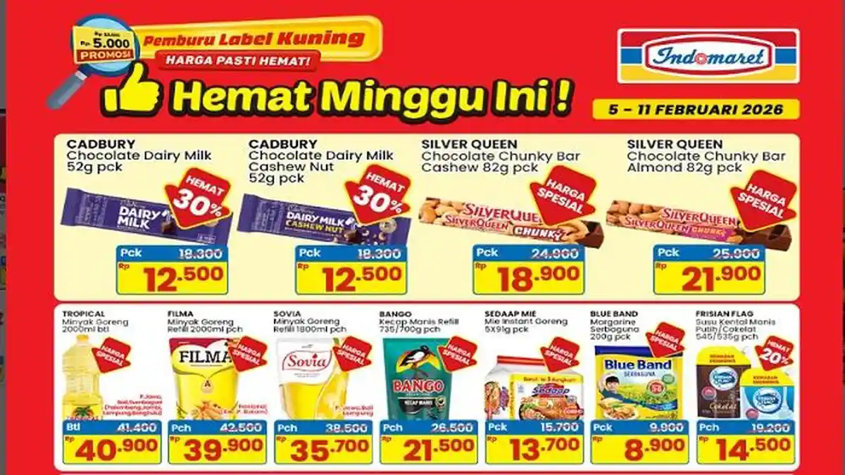 Promo Indomaret 10-11 Februari Hemat 30 Persen :Cadbury, Silver Queen ...