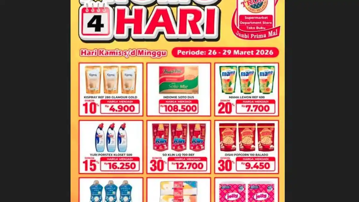 Promo Trona Jambi Terbaru, Promo 4 Hari untuk Produk Kebutuhan Rumah ...