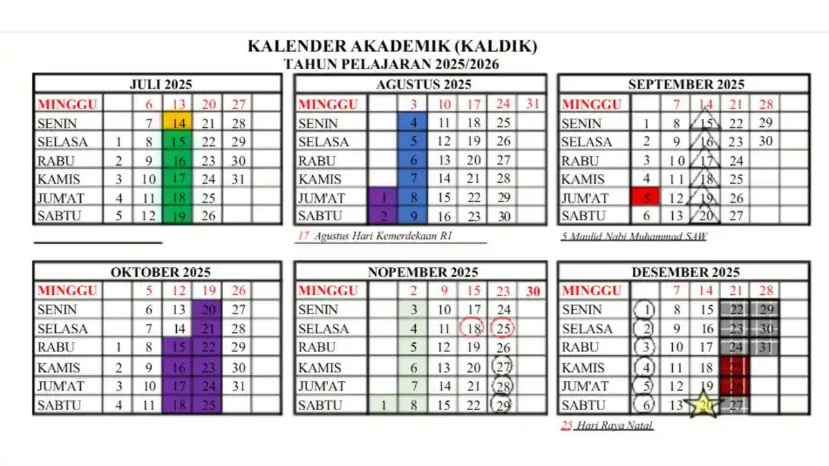 Cek Kalender 2025: Jadwal Libur Sekolah & Long Weekend Terakhir, Ini ...