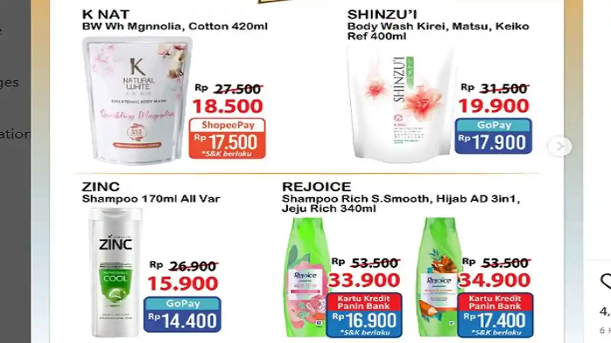 Promo Alfamart JSM Hari Ini 23 September 2022, Sampo Rejoice Rp33.900 ...