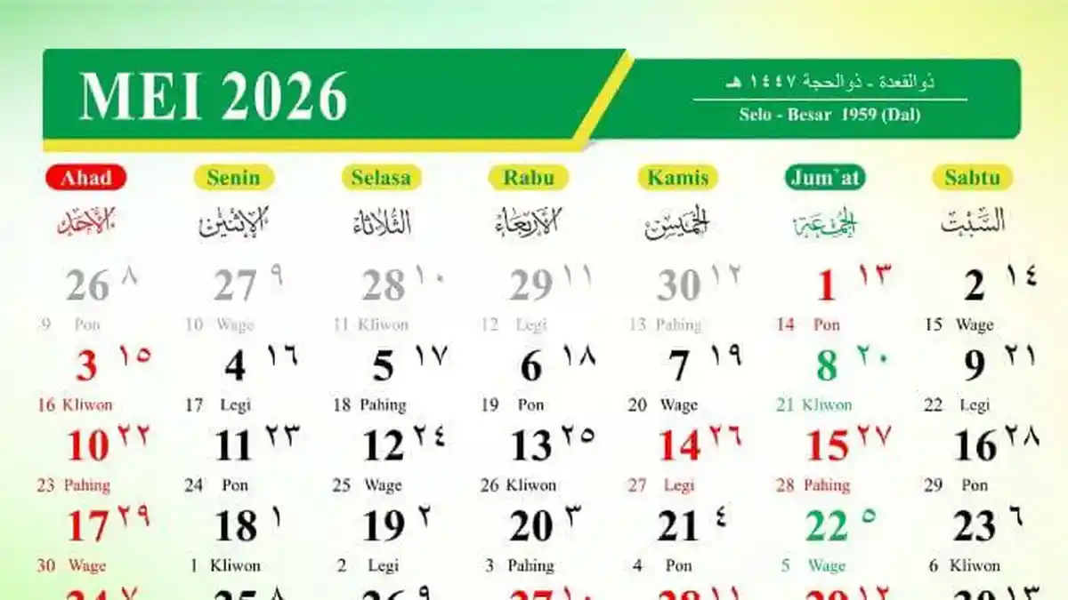Resmi Berubah! Tanggal Merah Bulan Mei 2026 Menurut SKB 3 Menteri ...