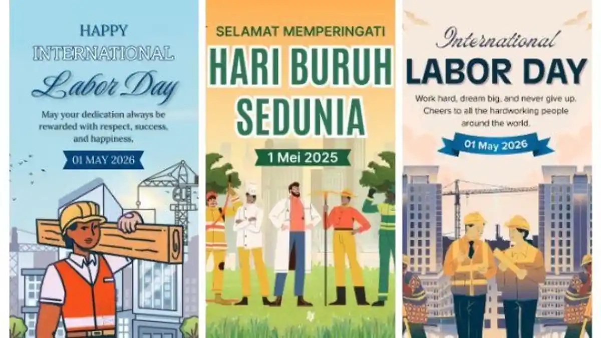 30 Poster Hari Buruh 2026 Terbaru, Download Gratis untuk Ucapan di ...