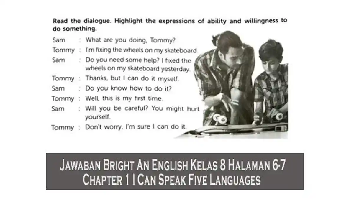 Jawaban Bright An English Kelas 8 Halaman 6-7 Chapter 1 I Can Speak ...