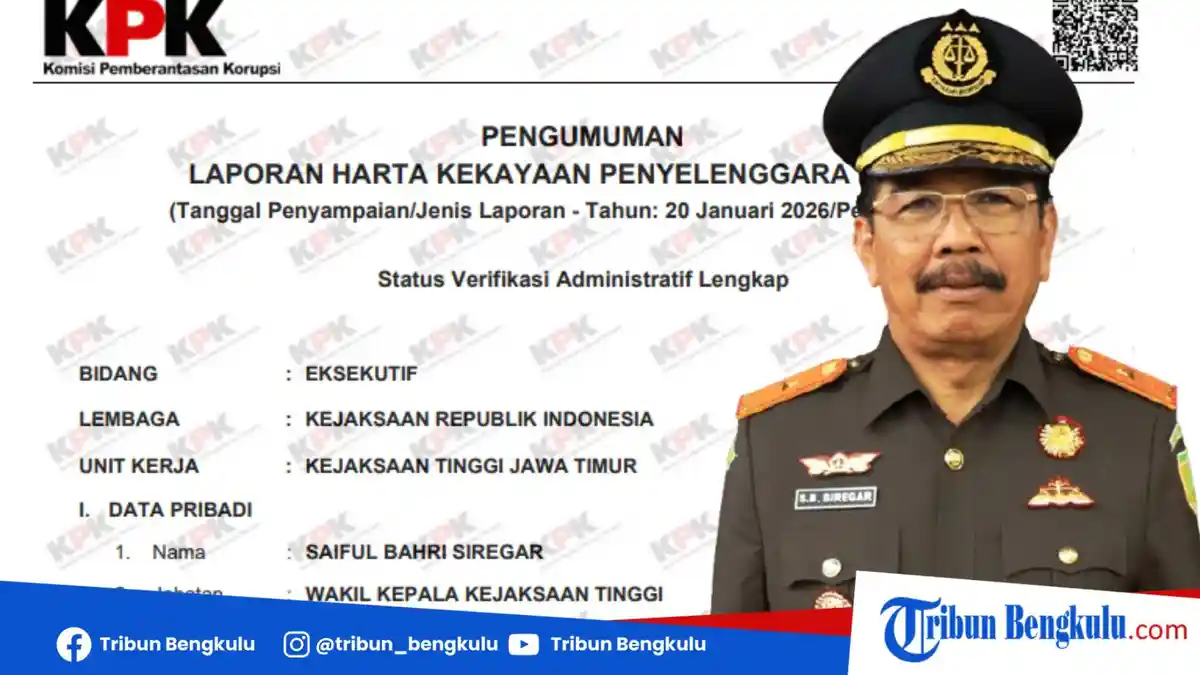 Rekam Jejak-Kekayaan Saiful Bahri Siregar Resmi Jabat Kajati Bengkulu ...