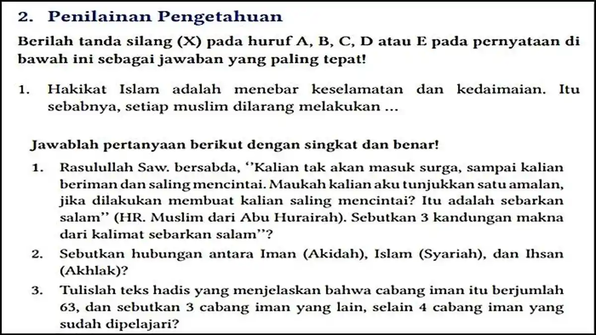 Kunci Jawaban, PAI Kelas 11 Halaman 59 - 62 Kurikulum Merdeka ...