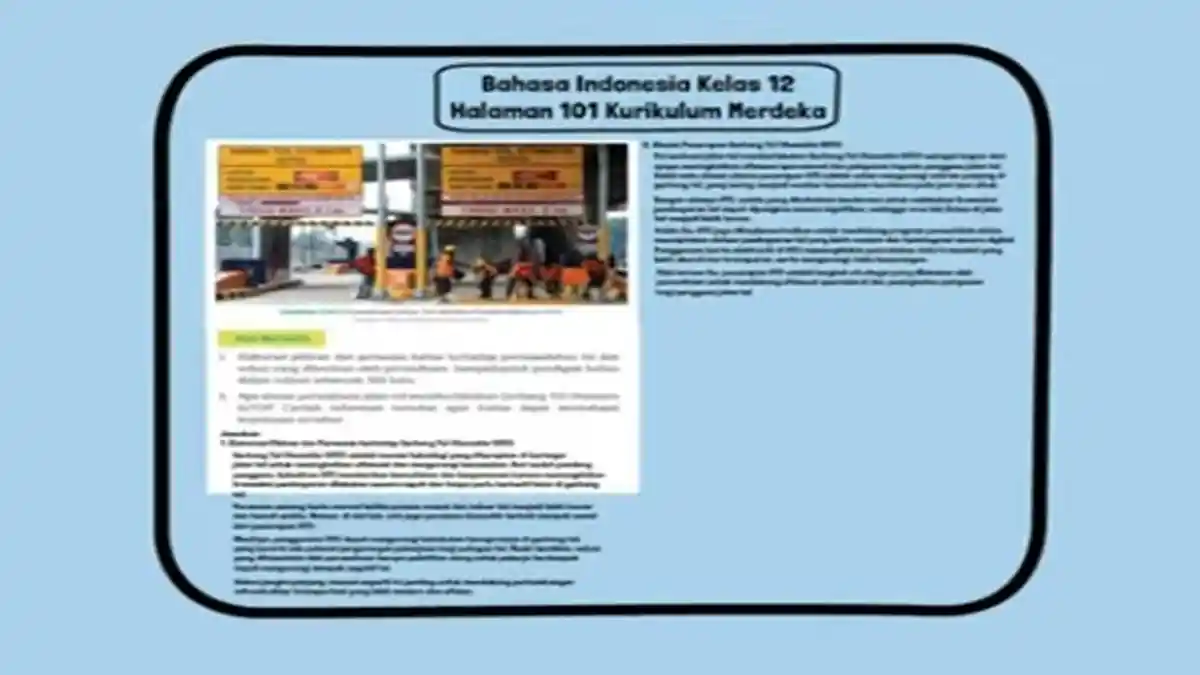 Kunci Jawaban Bahasa Indonesia Kelas 12 Halaman 101 Kurikulum Merdeka