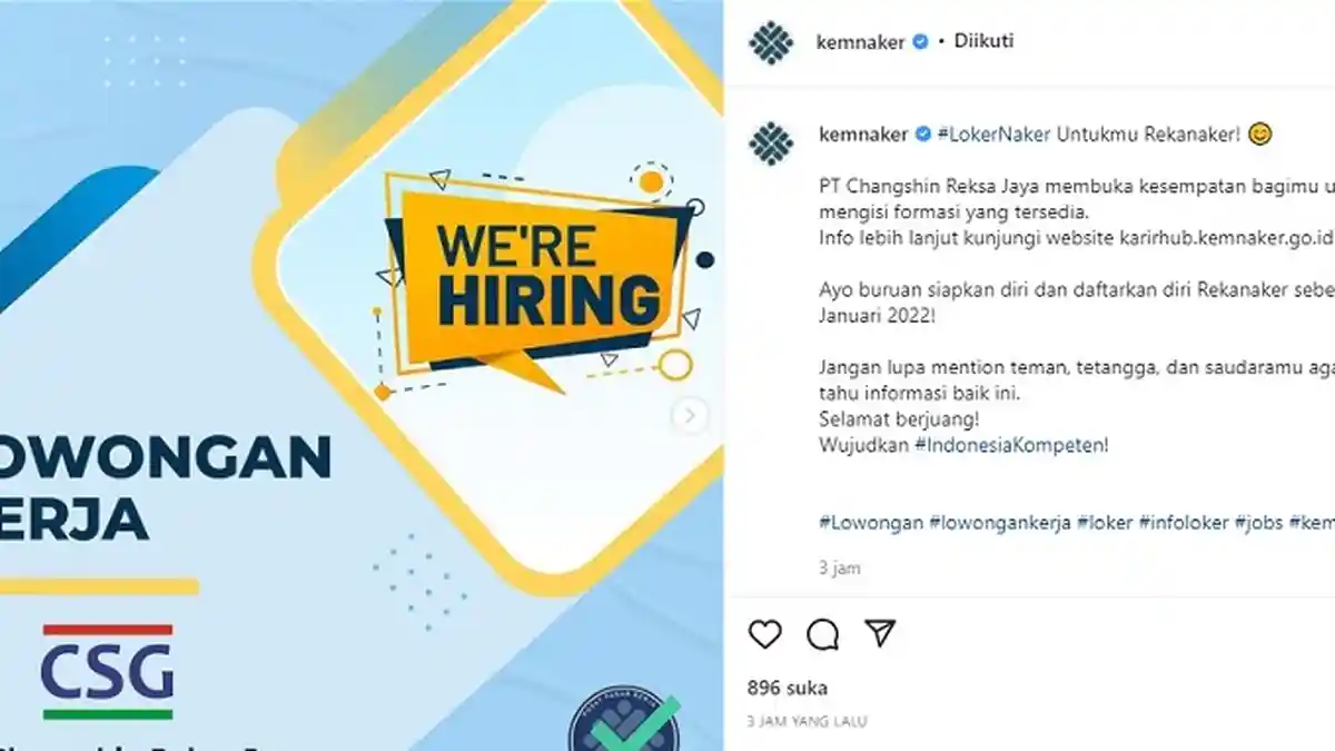 Lowongan Kerja Tamatan SMA S1, PT Changshin Reksa Jaya Cari Operator ...