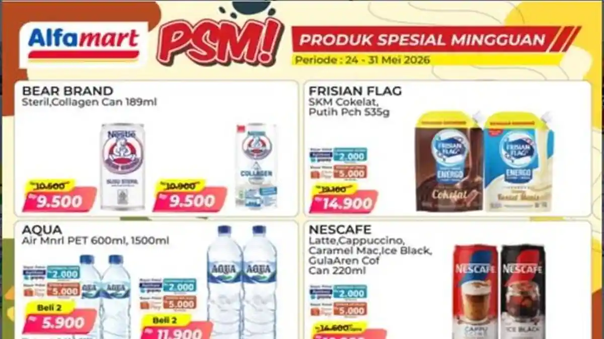 Katalog Promo Alfamart Terbaru PSM 24-31 Mei Bear Brand Rp9.500, Aqua ...