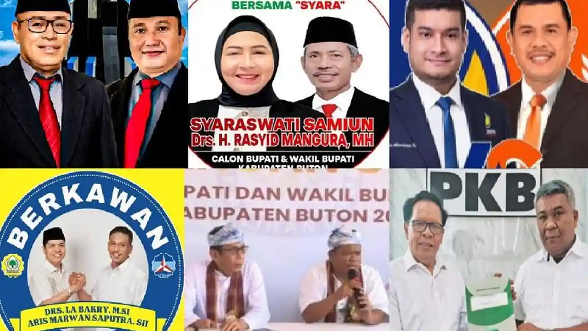 6 Calon Bupati dan Wakil Bupati Buton di Pilkada 2024, Rekapitulasi ...