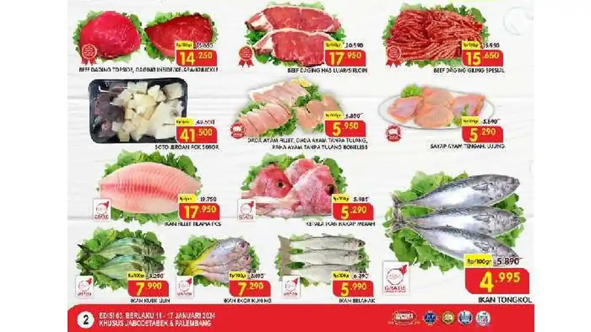 HARGA Sembako di Superindo dan Alfamart 15 Januari 2024: DISKON Daging ...