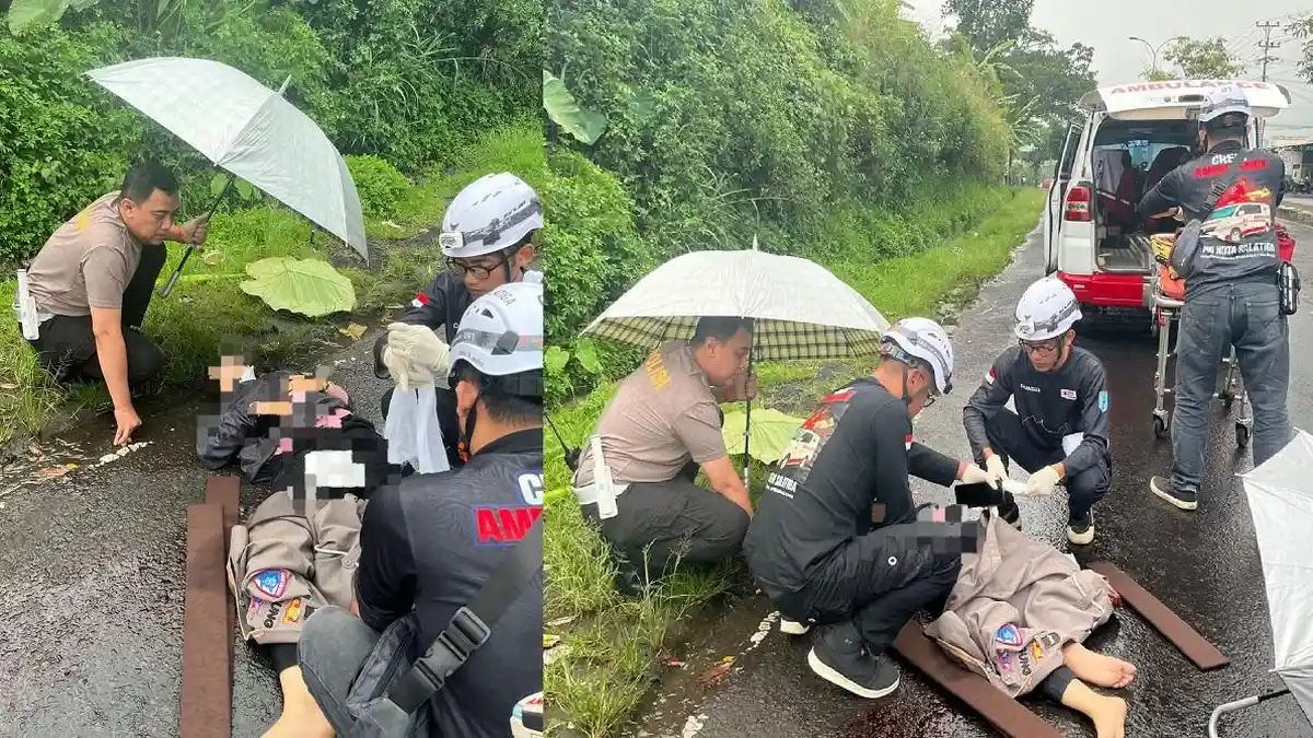 Sosok Aipda Agung, Polisi yang Lepas Seragam Buat Tutupi Luka Korban ...