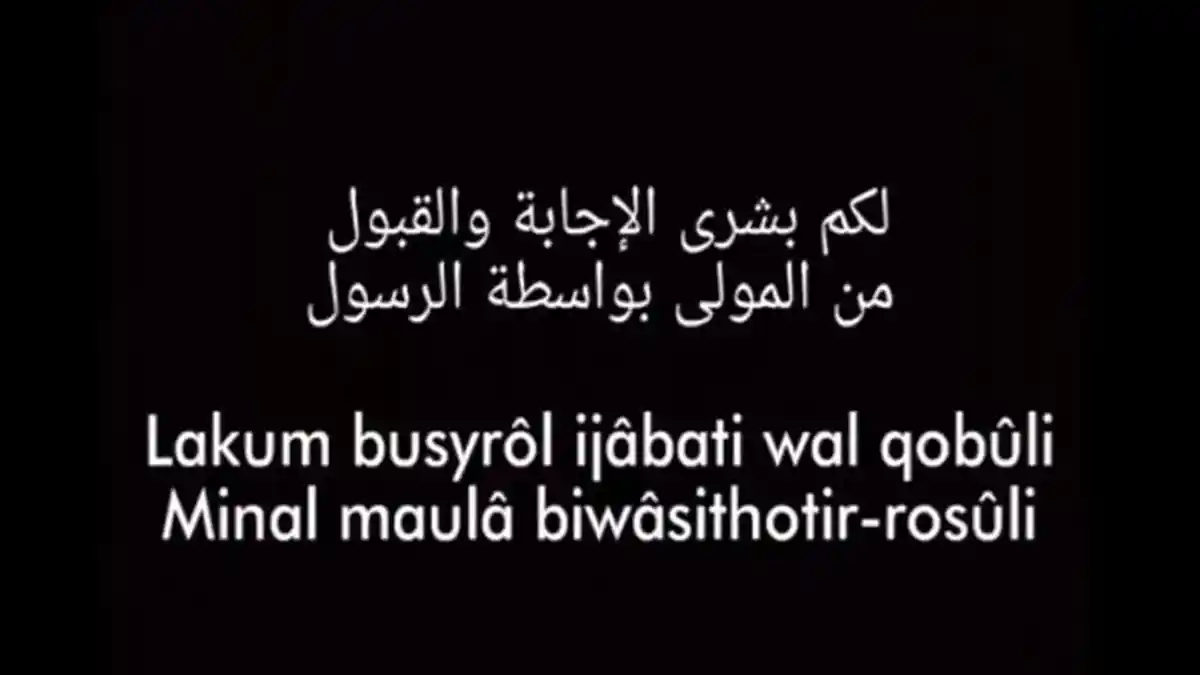 Lirik Sholawat Lakum Busyro Lengkap Arab, Latin & Arti, Lagu Religi ...