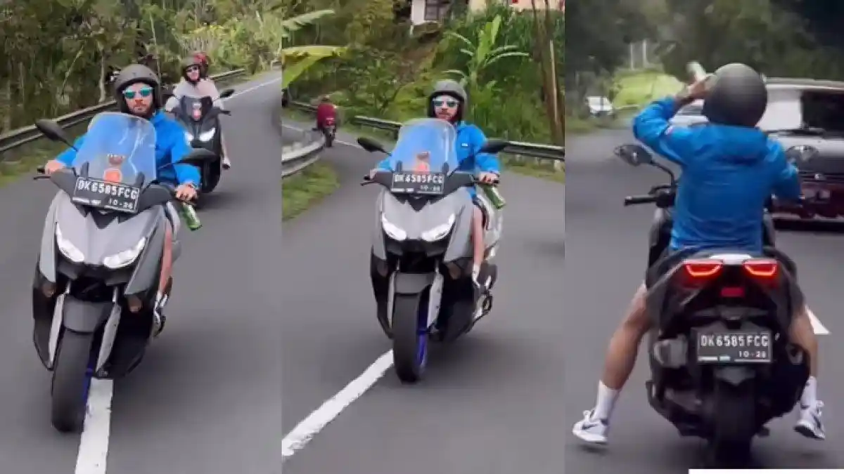 Bule Berulah lagi, Diduga Bawa Motor Ugal-ugalan Sambil Minum Miras - Prohaba.co