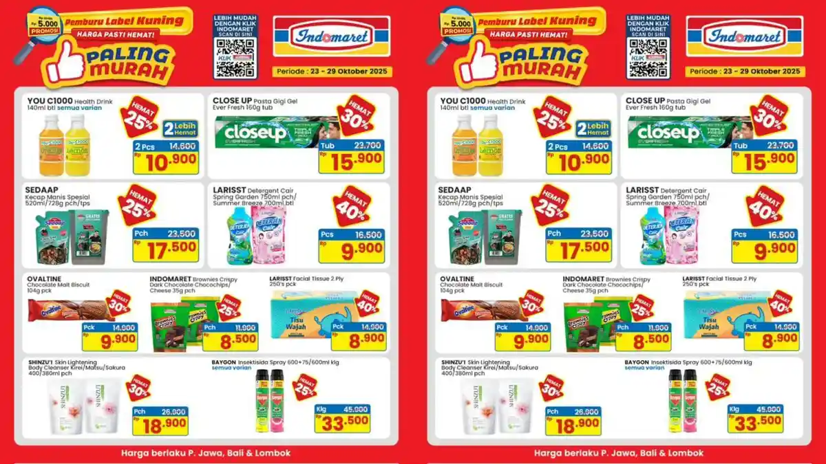Promo Indomaret 28-29 Oktober 2025, Minyak Goreng Bimoli Rp 39.200 ...