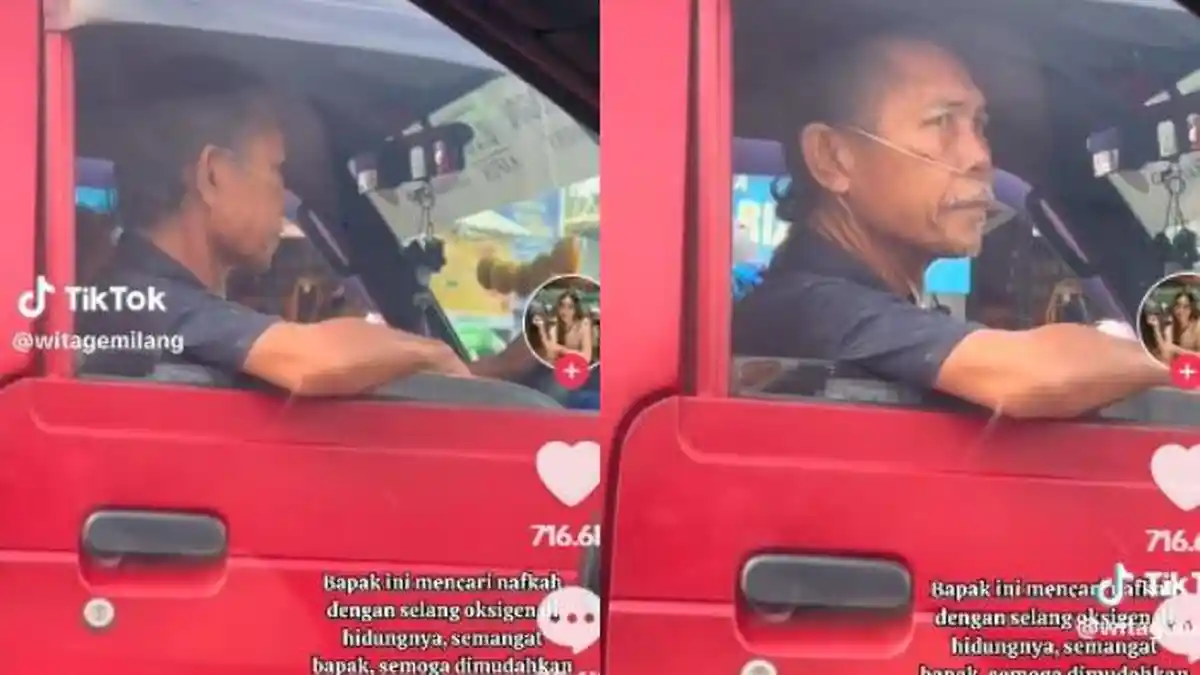 Demi Cari Uang, Sopir Angkot Grogol-Cengkareng Pakai Selang Oksigen ...