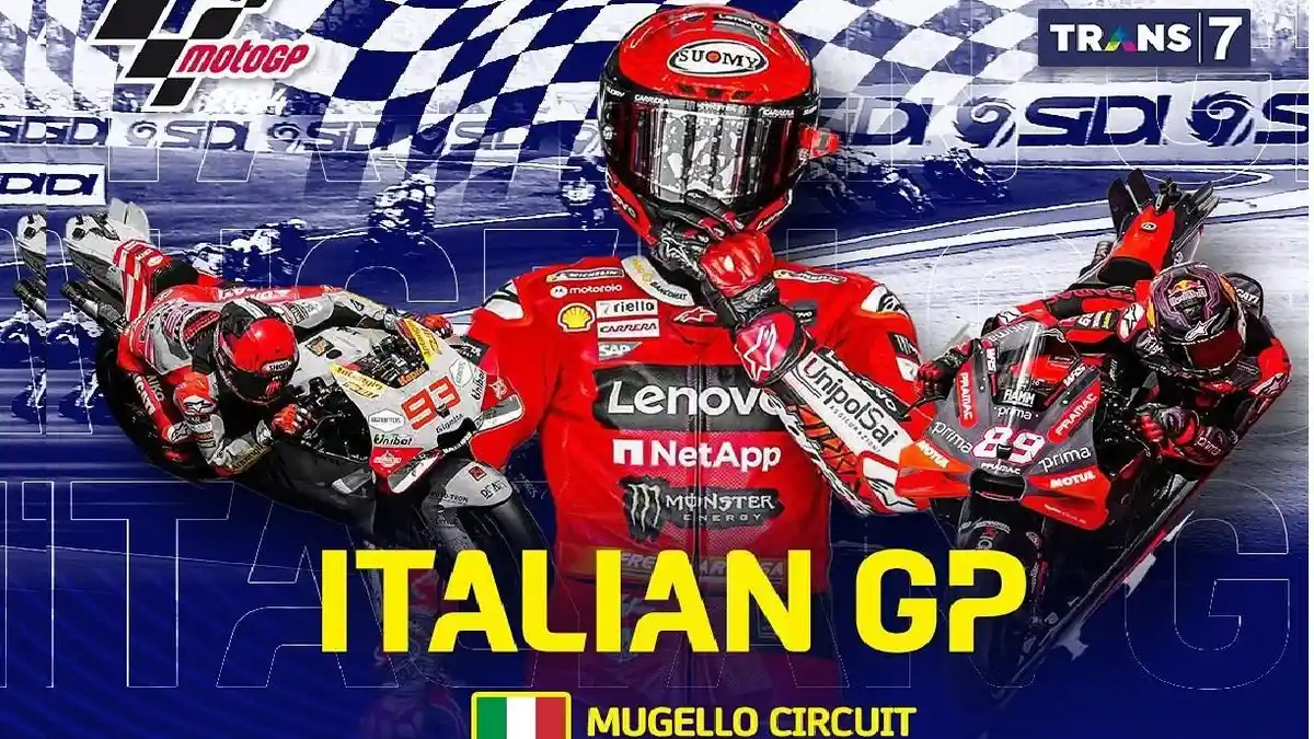 Live Streaming Trans7 MotoGP Italia 2024, Cek Link TV Online Siaran ...