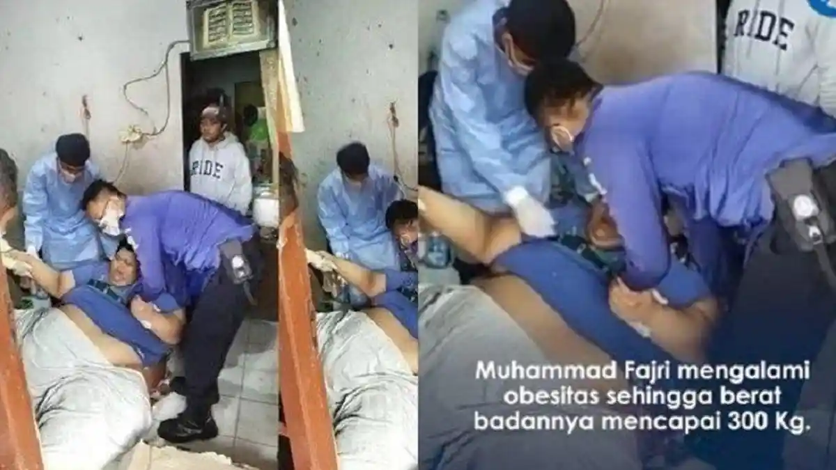 Penyebab Muhammad Fajri, Pria Berbobot 300 Kg Dievakuasi Pakai Forklift ...