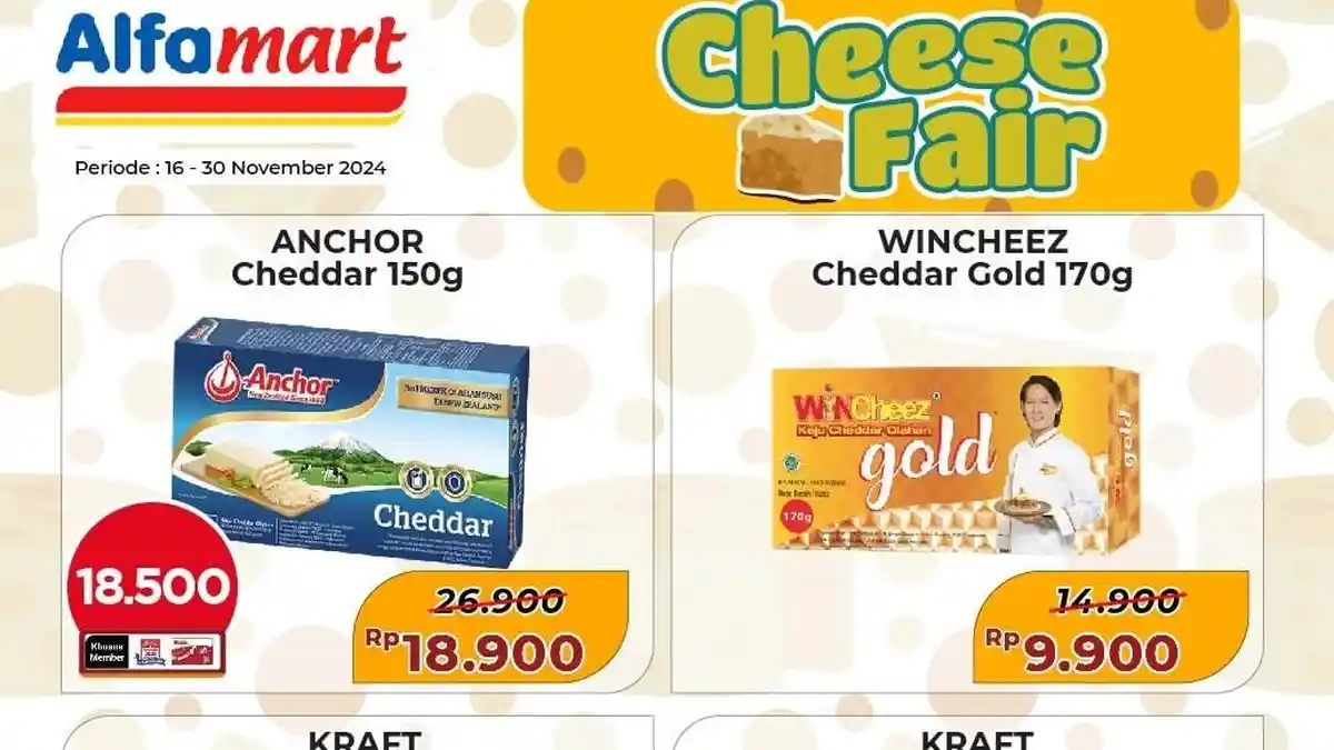Promo Alfamart Hari Ini 20-30 November 2024, Cheese Fair Diskon Harga ...