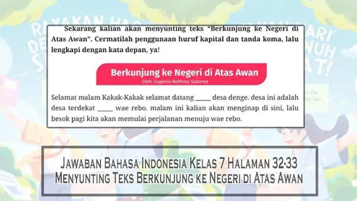 Jawaban Bahasa Indonesia Kelas 7 Halaman 32-33 Menyunting Teks ...