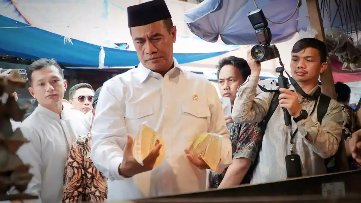 Andi Amran Sulaiman Sidak Pasar Kebayoran, Harga Ayam Turun Rp15 Ribu ...