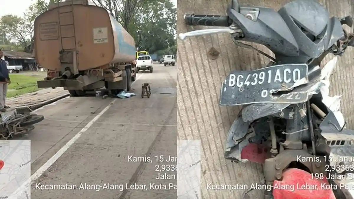 Tabrak Belakang Truk di Jalan Soekarno Hatta, Pemotor di Palembang Luka Berat dan Tak Sadarkan ...