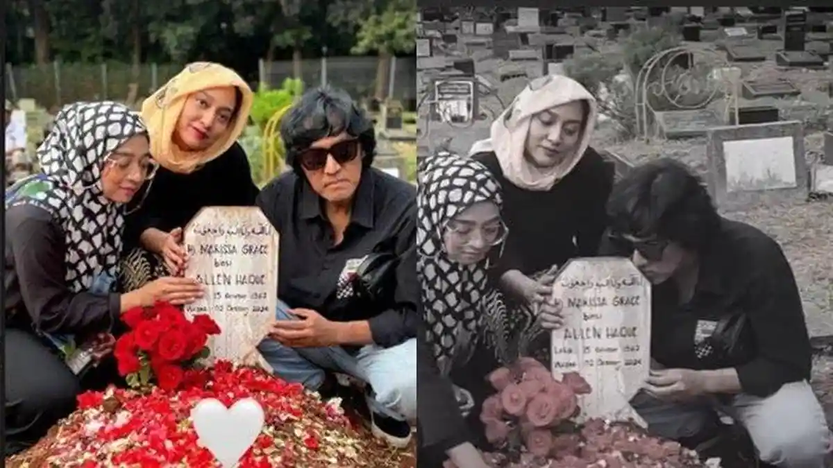 Ikang Fawzi Cium Nisan Marissa Haque, Curhat Kini Tak Punya Motivasi ...
