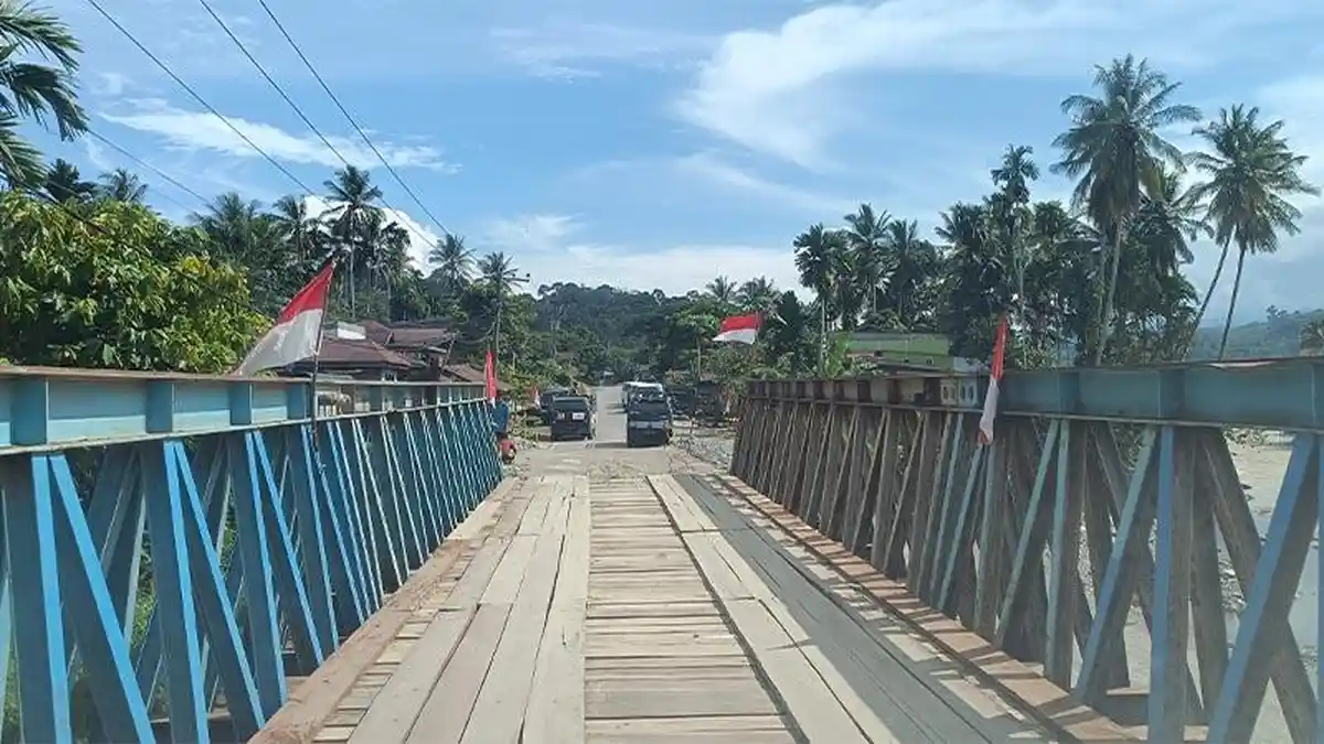 Jembatan Bailey Kati Maju Aceh Tenggara Sudah Bisa Dilalui Kendaraan ...