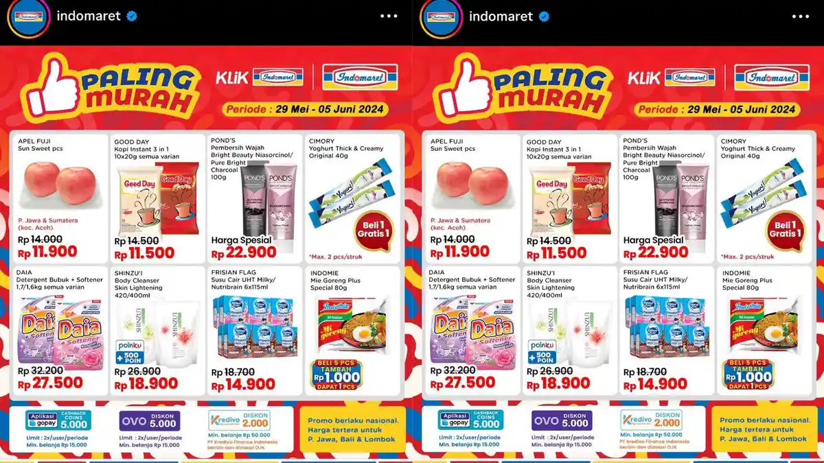 Promo Indomaret Paling Murah 29 Mei-5 Juni 2024, Beli 5 Indomie Goreng ...