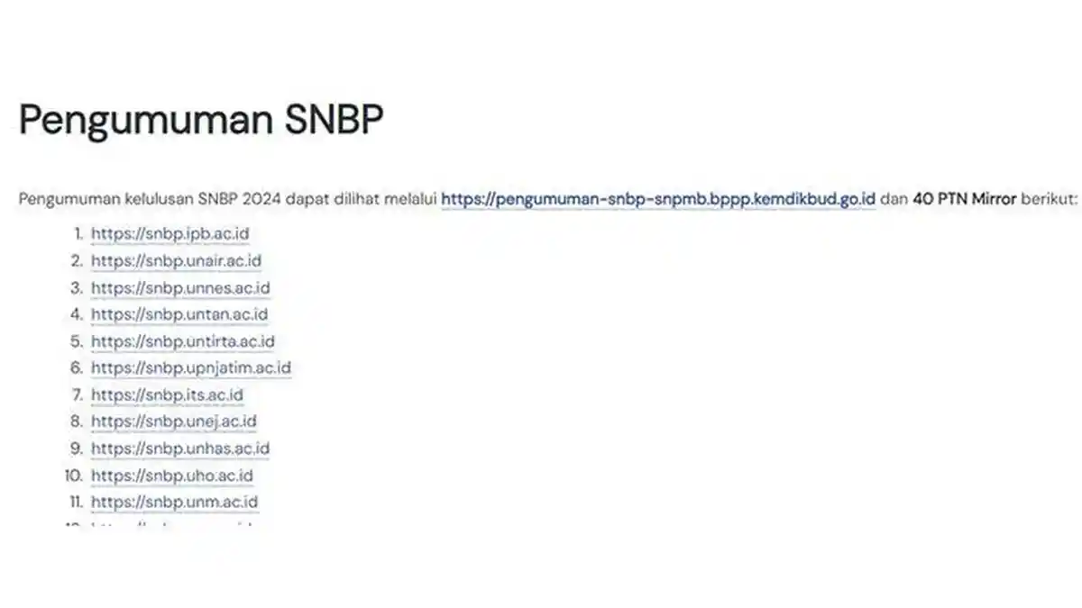 CARA CEK Pengumuman SNBP 2024 , Klik Link SNBP 2024 yang Asli di Sini ...