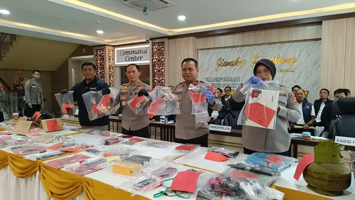 Polda Lampung Sita 410 Barang Bukti dan Uang Tunai Rp18 Juta ...
