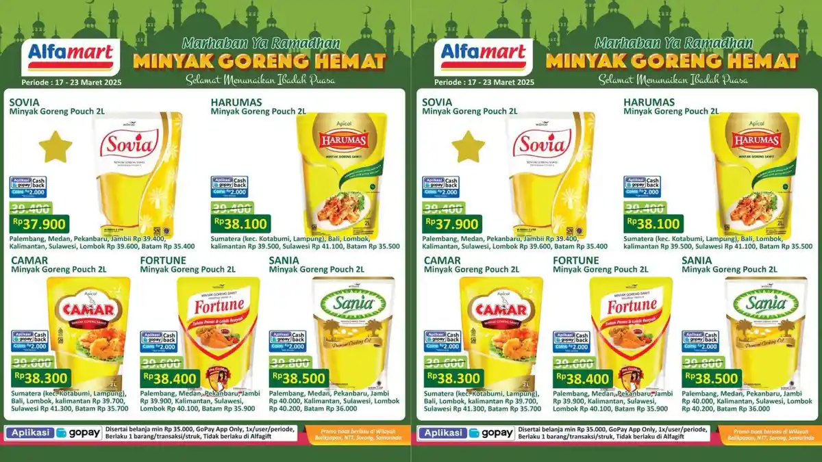 Katalog Promo Guncang Alfamart 20-23 Maret, Minyak Goreng 2 Liter Merk ...
