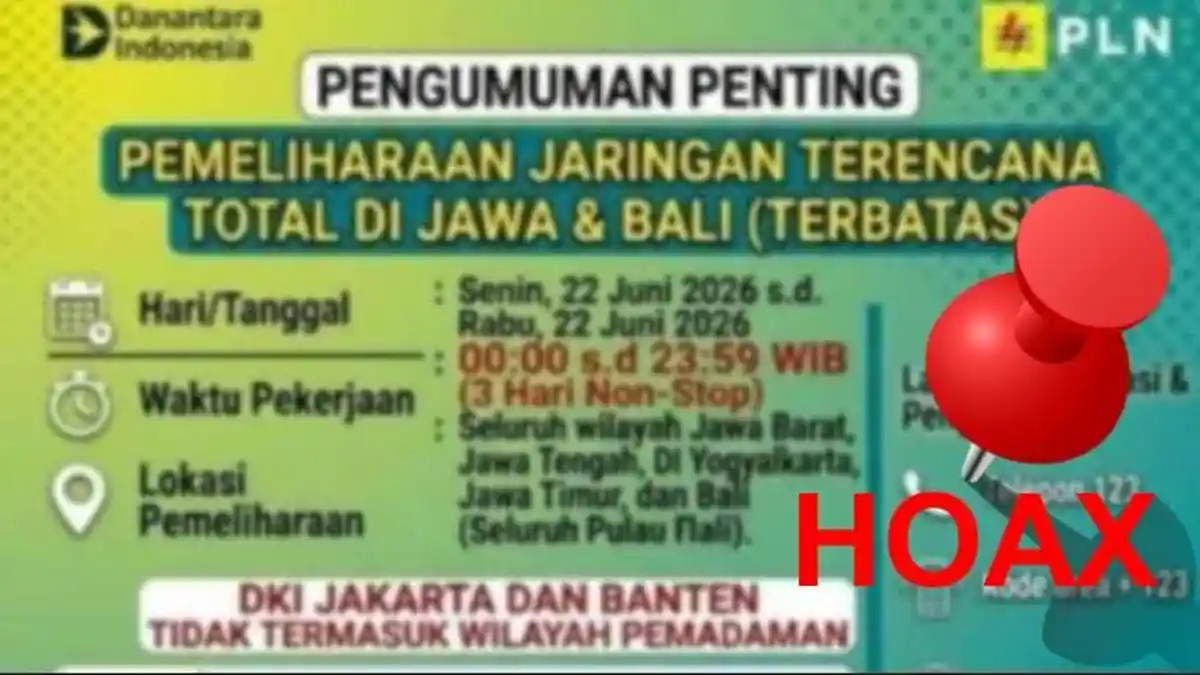 Ramai Beredar Info Pemadaman Listrik se-Jawa-Bali 22-25 Juni 2026, PLN ...