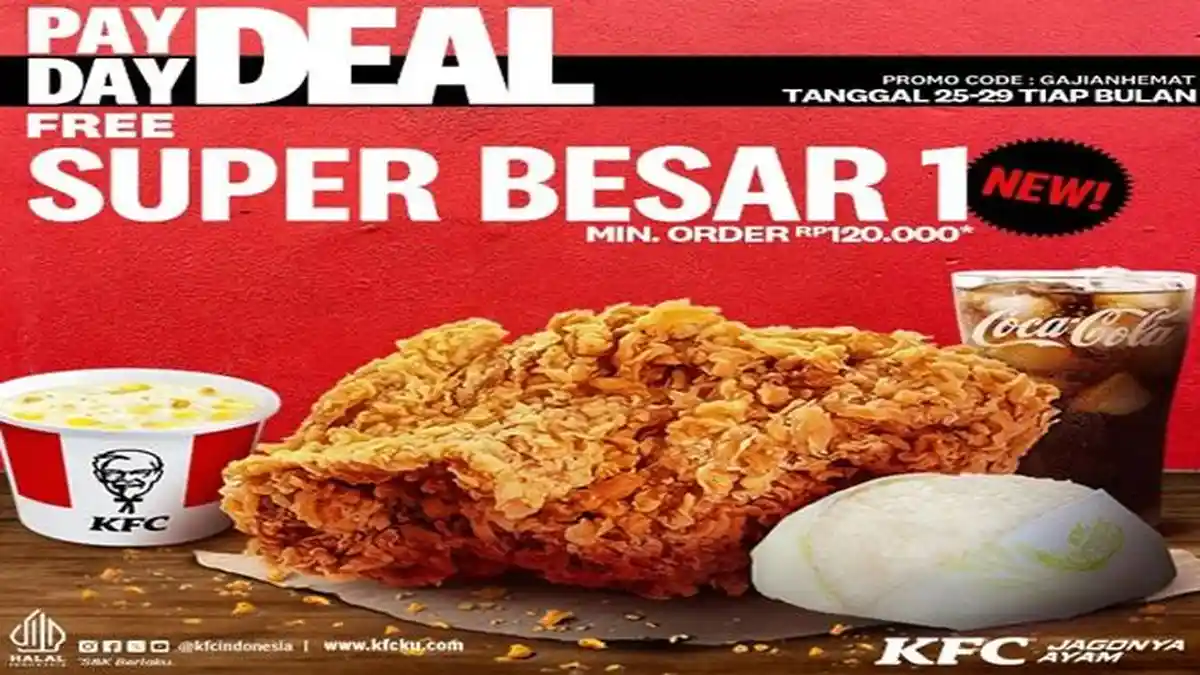 Promo KFC Berakhir Hari ini Kamis 29 Agustus 2024, Menu PayDay Deal ...