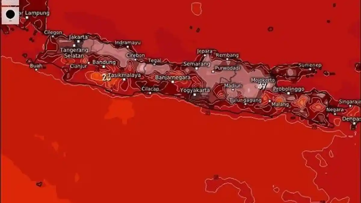 Pulau Jawa 'Merah Menyala' di Citra Satelit, BMKG Ungkap Penyebab Cuaca ...