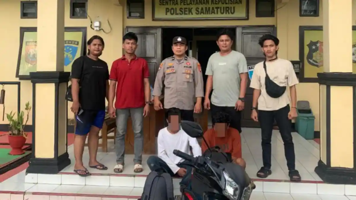 2 Pria Dibekuk Polisi Sehari Usai Curi Motor Warga di Desa Ulu Rina ...