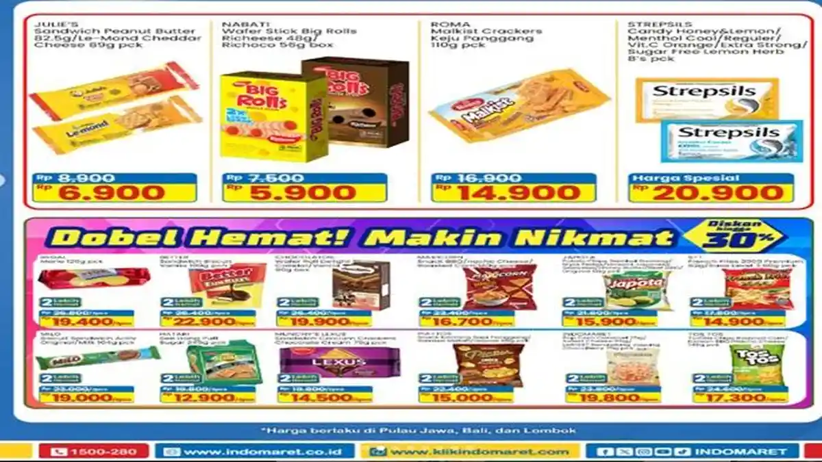 Promo Indomaret Terakhir Malam Ini, Nabati Wafer Stick Rp 5.900, Roma ...