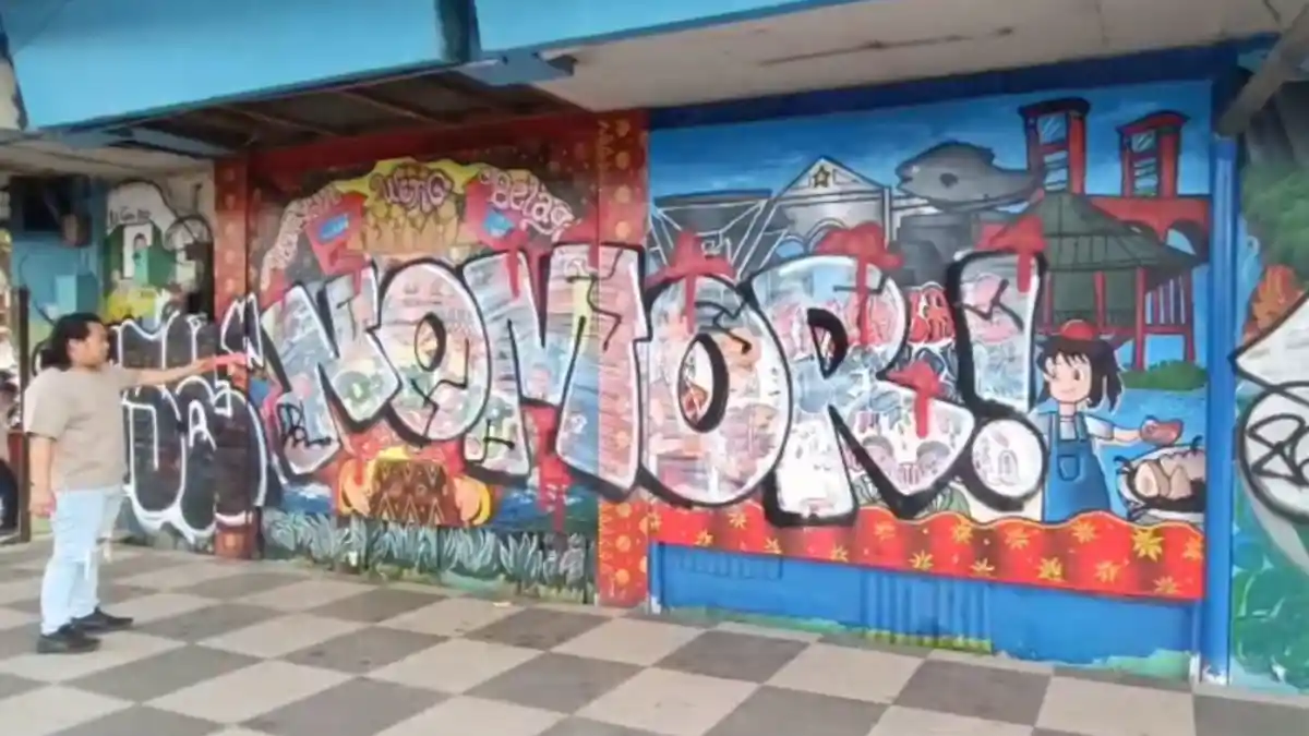 Mural di Kapten A Rivai Palembang Jadi Korban Vandalisme, Penanggung ...