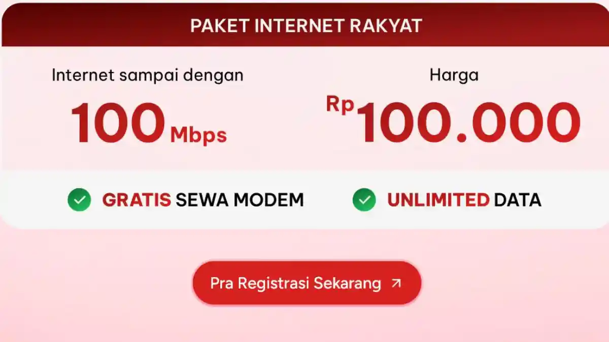 Paket WiFi Internet Rakyat Rp100.000 per Bulan, Ini Cakupan Area dan ...