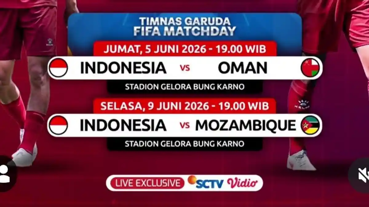Siaran Langsung SCTV Malam Hari, Ini Jadwal Bola Timnas Indonesia vs ...