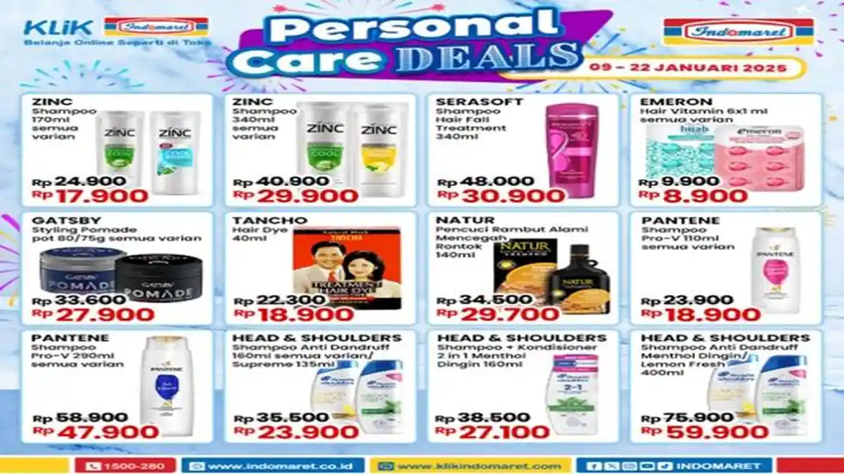Promo Indomaret Terbaru Hari Ini dan Besok, Sampo Zinc Rp 17.900 ...