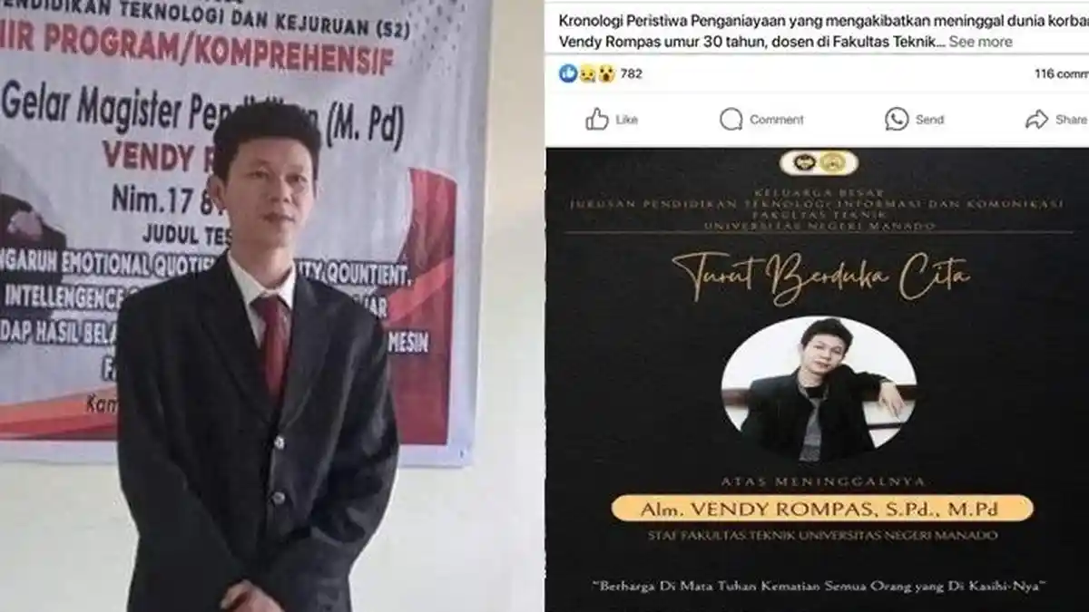 Kronologi Vendy Rompas Staf Honorer Unima Tewas Ditikam Kekasih di ...