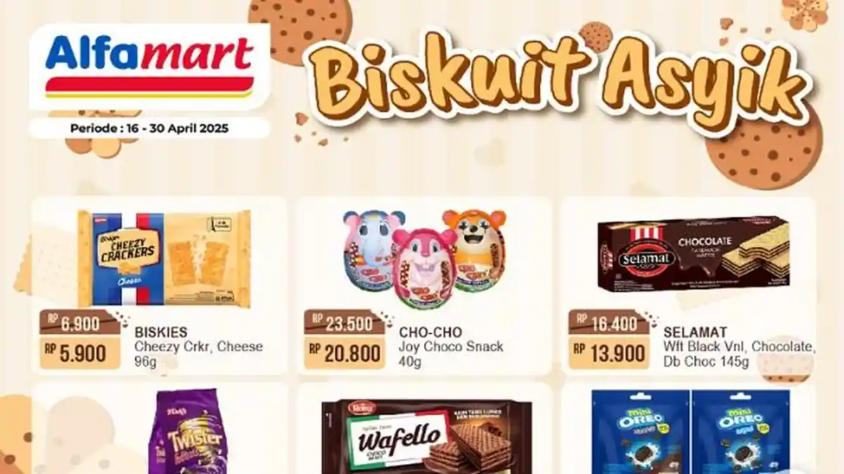 Promo Alfamart Hari Ini 19 April 2025 :Biskuit Asyik JSM Hingga Popok ...