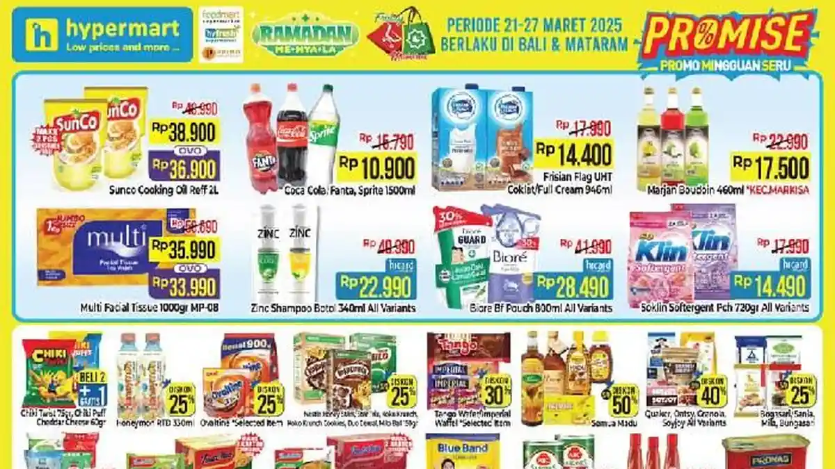 PROMO Hypermart Bali hingga 27 Maret 2025: Lebih Murah Pakai OVO, Sunco ...