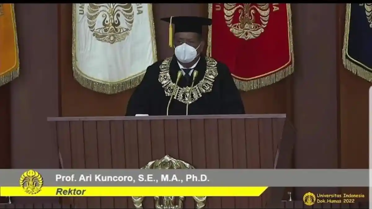 Rektor UI Prof. Ari Kuncoro Sampaikan Pembuktian dan Tantangan Jadi ...