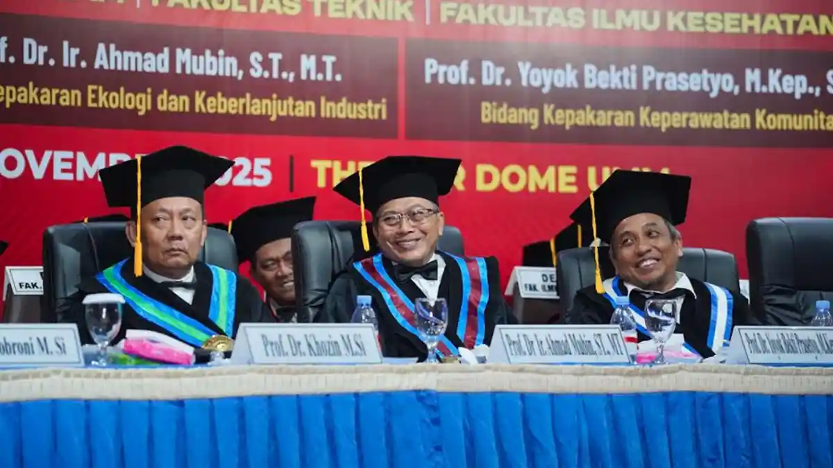 UMM Kukuhkan Tiga Guru Besar Baru, Soroti Industri Hijau hingga Krisis ...