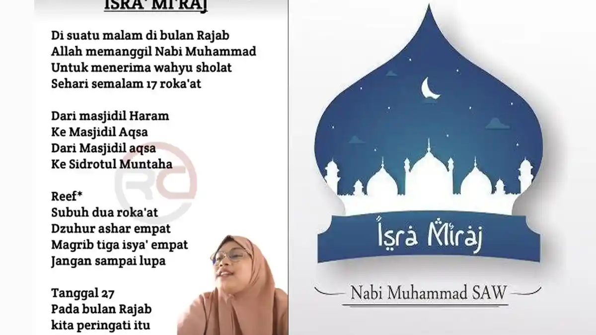 Lirik Lagu Isra Miraj 27 Rajab Di Suatu Malam di Bulan Rajab yang Viral ...