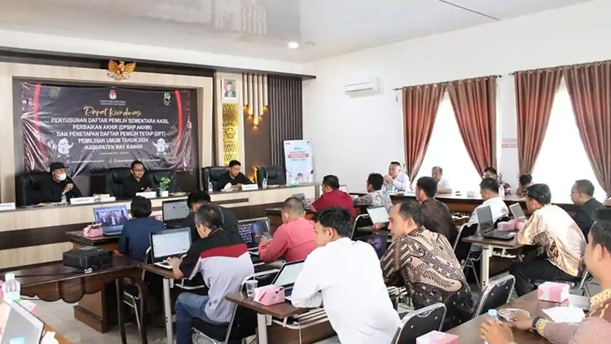 KPU Way Kanan Lampung Gelar Rakor Penyusunan DPSHP Akhir Pemilu 2024 ...